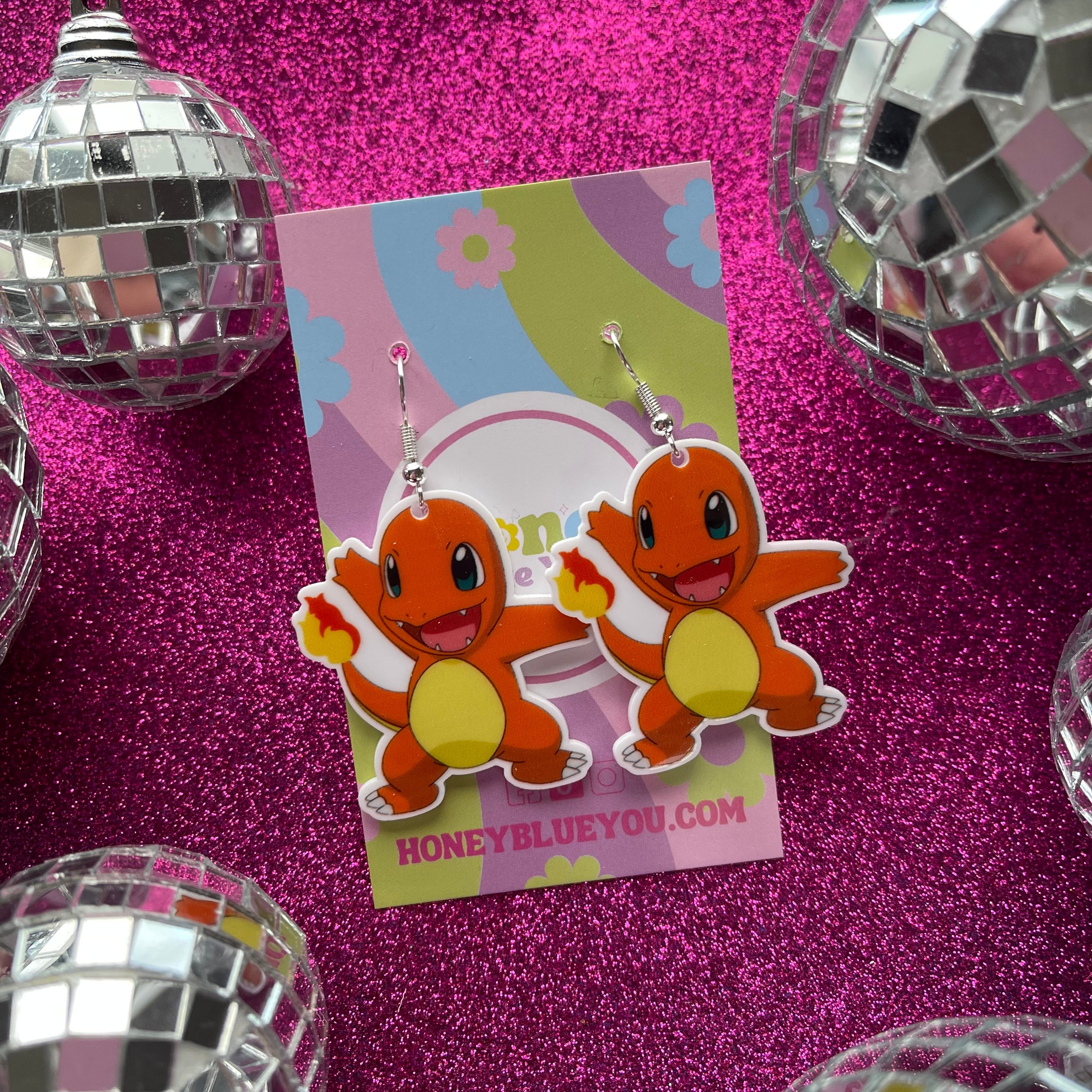 Baby Charizard Earrings Honey Blue You Baby Charizard Earrings Honey Blue You